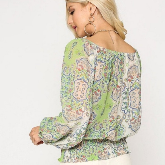 Gigio | Tops | Chiffon Paisley Print Blouse | Poshmark